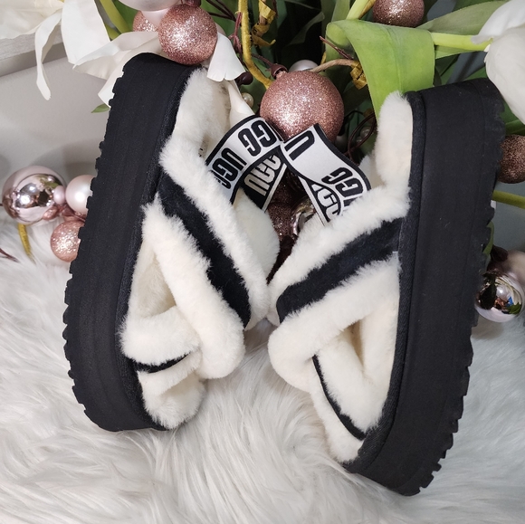 UGG | Shoes | Ugg Disco Cross Genuine Shearling Slide Brand New | Poshmark